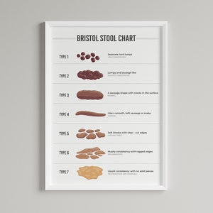 The Bristol Stool Chart | Lab Wall Art | Laboratory Specialist | A ...