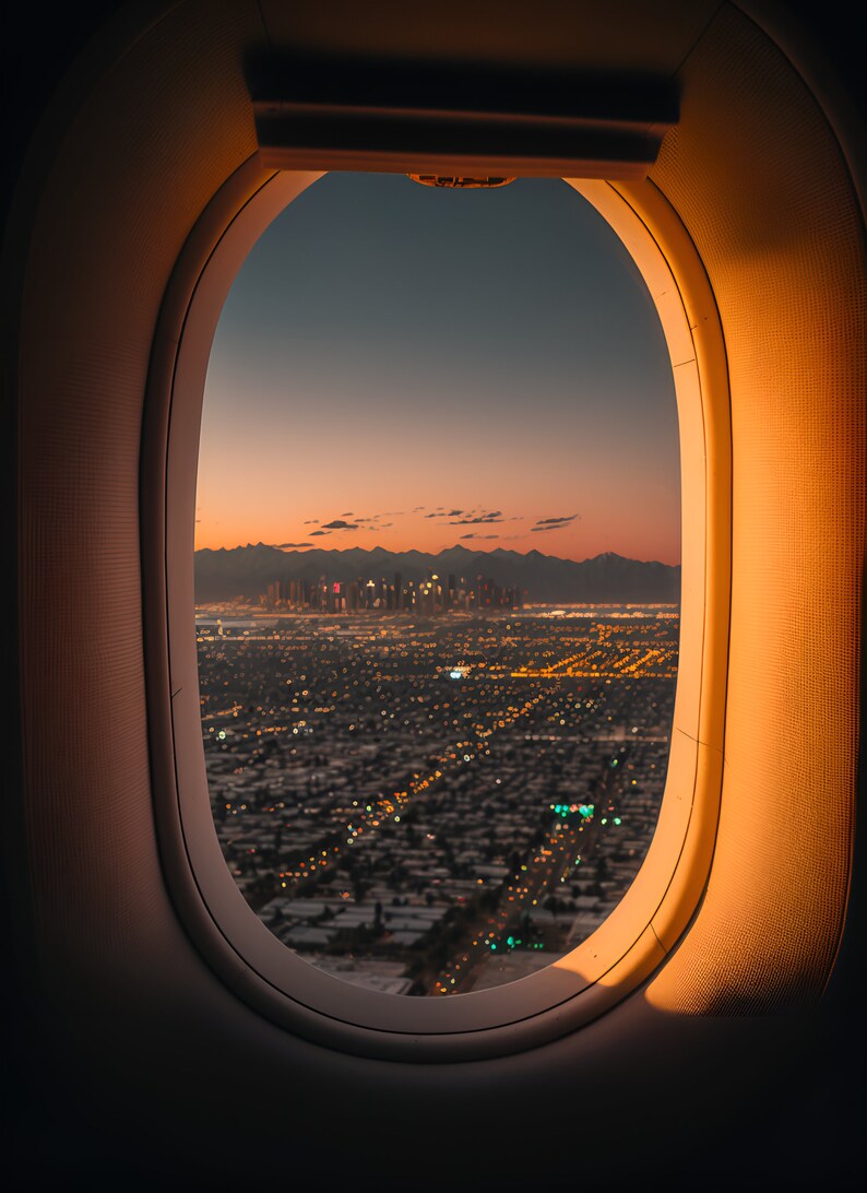 Downloadable Image: Sunset View of Las Vegas From Airplane Window - Etsy