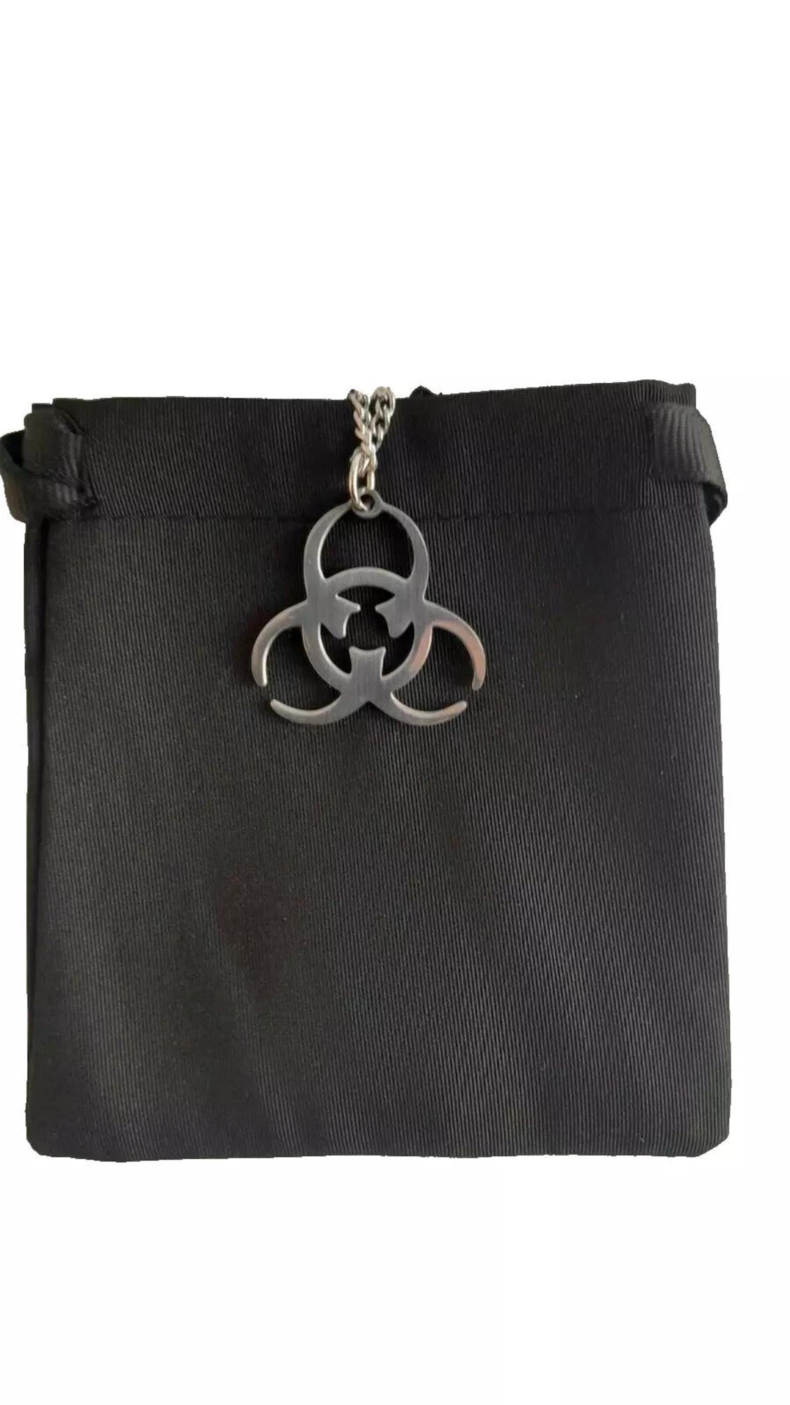 Y2K Biohazard Symbol Necklace With Pendant - Jumpstyle Webcore ...