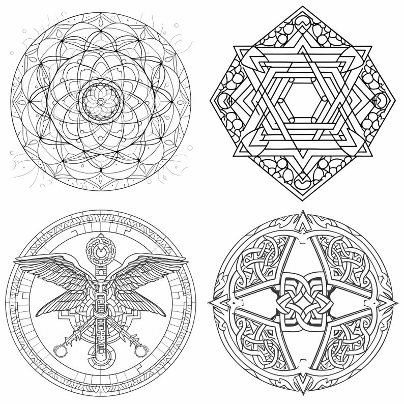 Coloring Book Adults | Mandala Coloring Pages | Esoteric Mandala ...