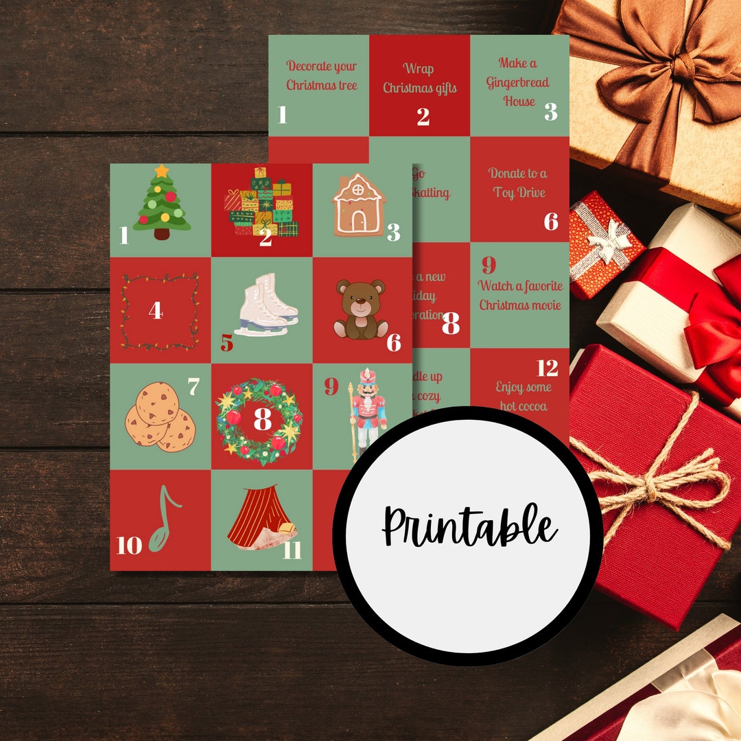 Candy Cane Advent Calendar Christmas Holiday Countdown Digital Event ...