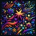 Neon Stars and Universe Designs 1 (5-pack) - Etsy