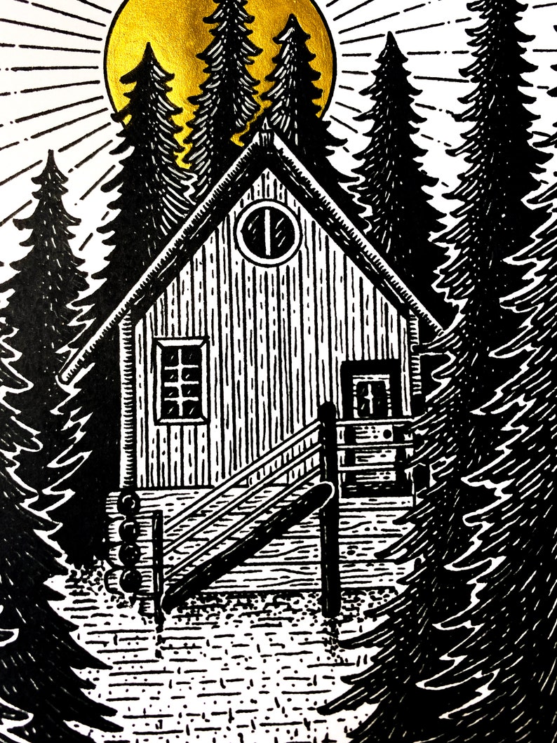 A4 Print : tiny House, Handmade Ink Drawing, Limited Edition. - Etsy