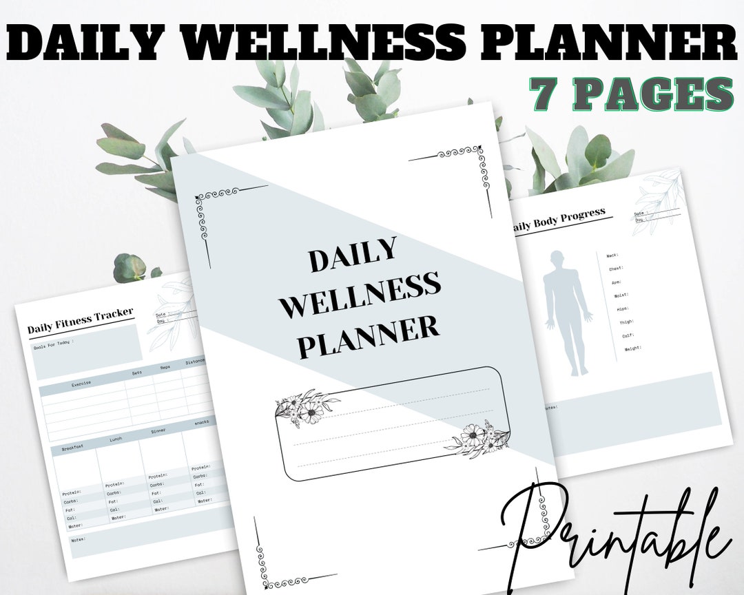 Daily Wellness Journal (printable) - Etsy