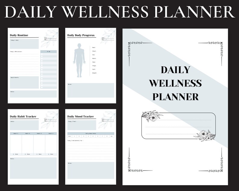 Daily Wellness Journal (printable) - Etsy