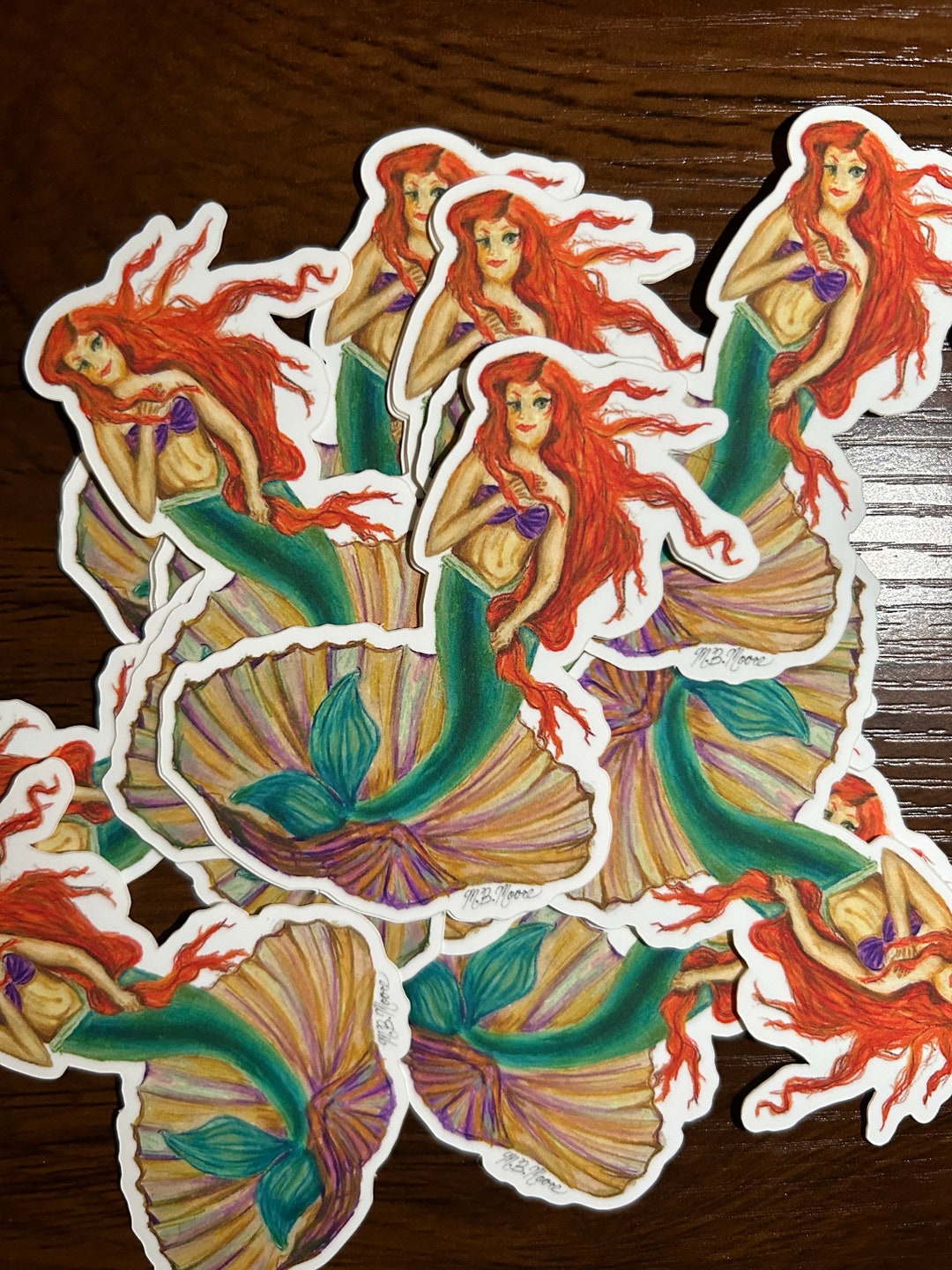 The Birth of Ariel: VINYL STICKER inspired by Botticelli's the Birth of ...
