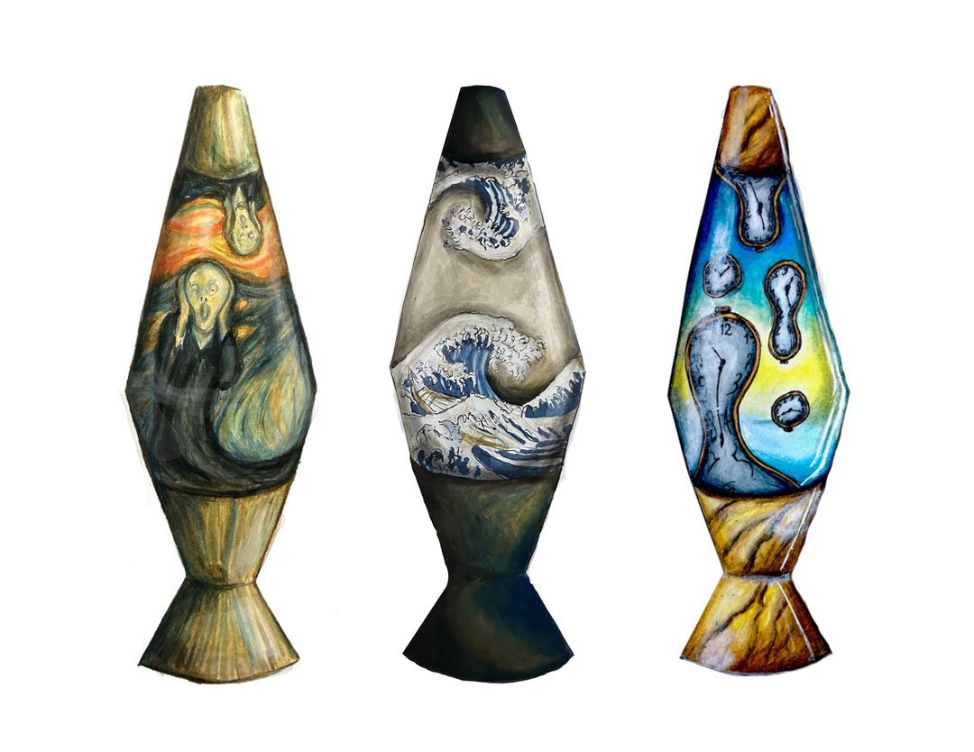 Modern Art Lava Lamp Trio: ART PRINT - Etsy