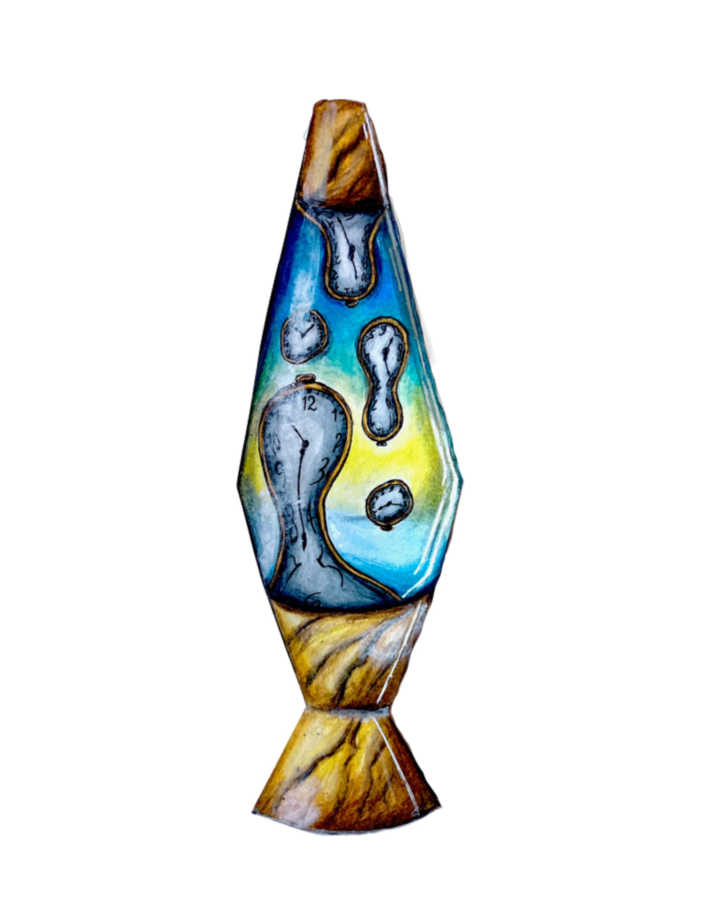 Melting Clock Lava Lamp: ART PRINT (inspired by Dali's "the Persistence ...