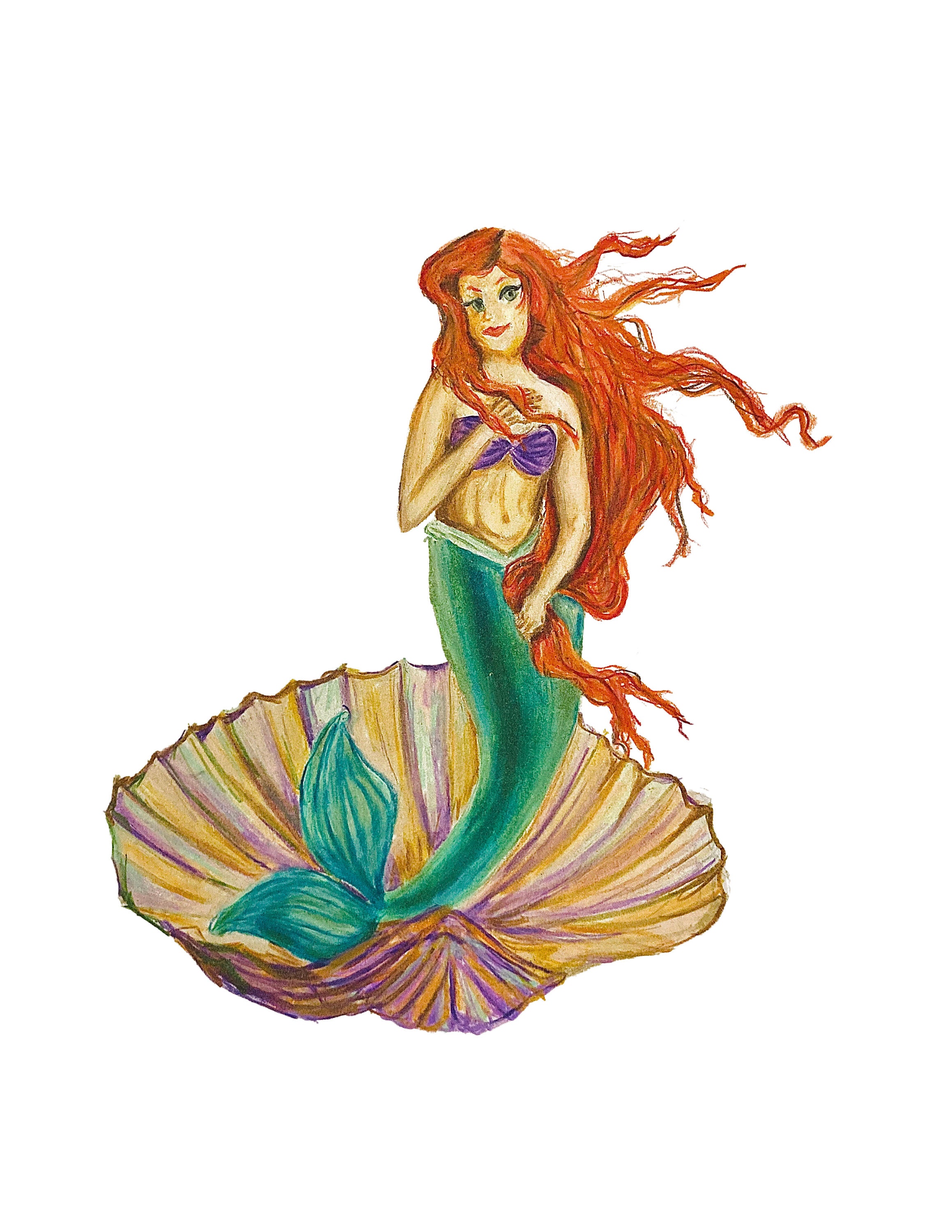 The Birth of Ariel: ART PRINT inspired by Botticelli's the Birth of ...