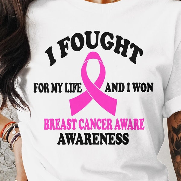 I Fought I Won Breast Cancer Svg - Etsy