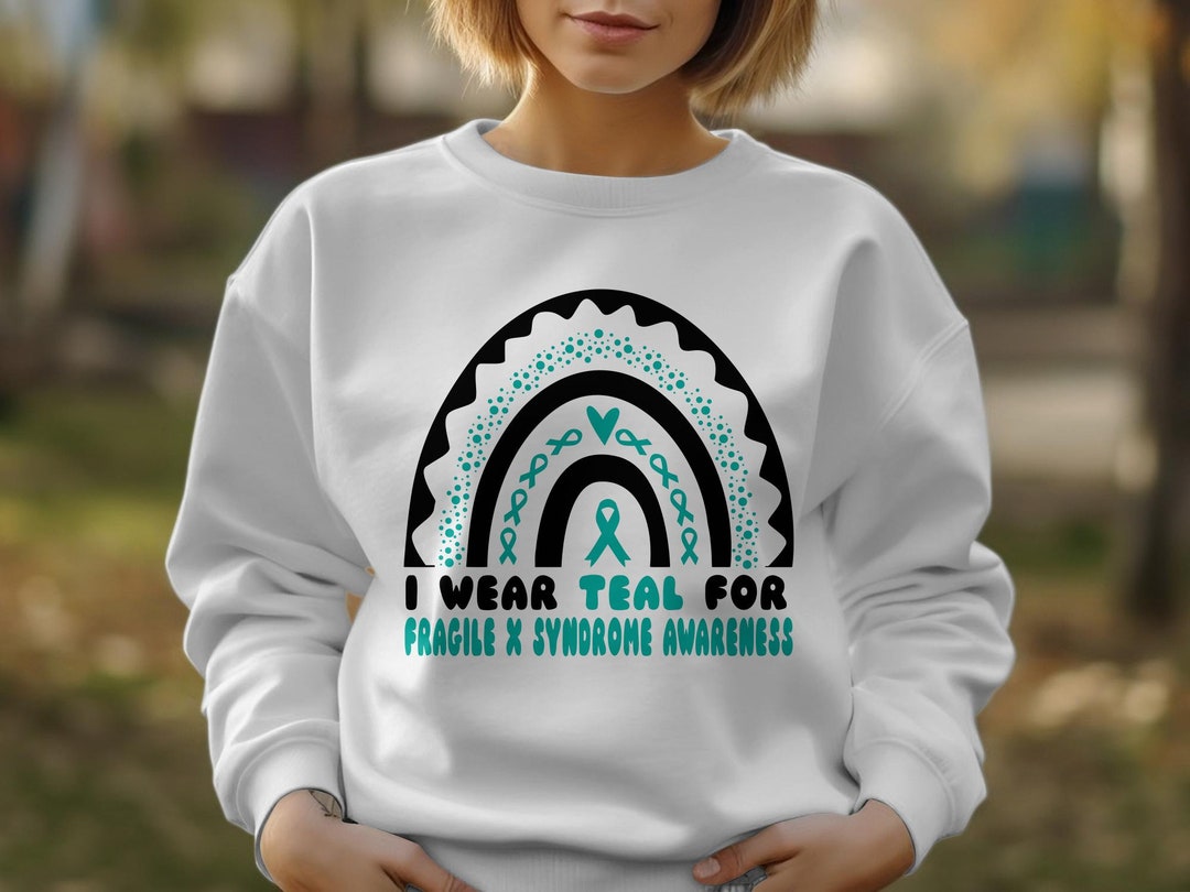I Wear Teal for Fragile X Syndrome Awareness Svg Png - Etsy