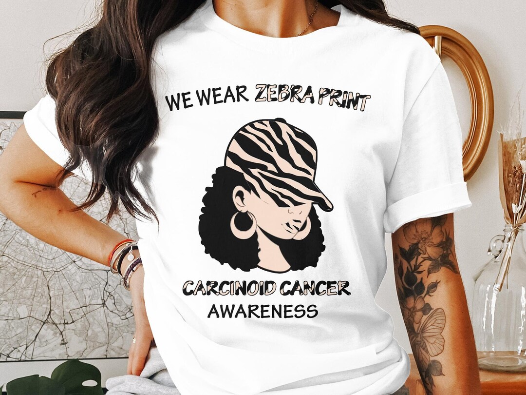 We Wear Zebra Print Carcinoid Cancer Awareness Png Svg - Etsy