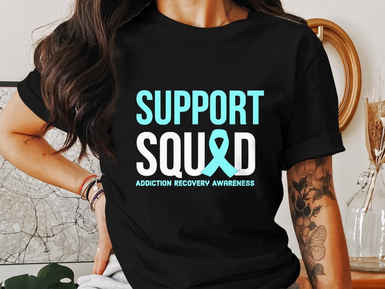 Support Squad Addiction Recovery Awareness Png Svg - Etsy