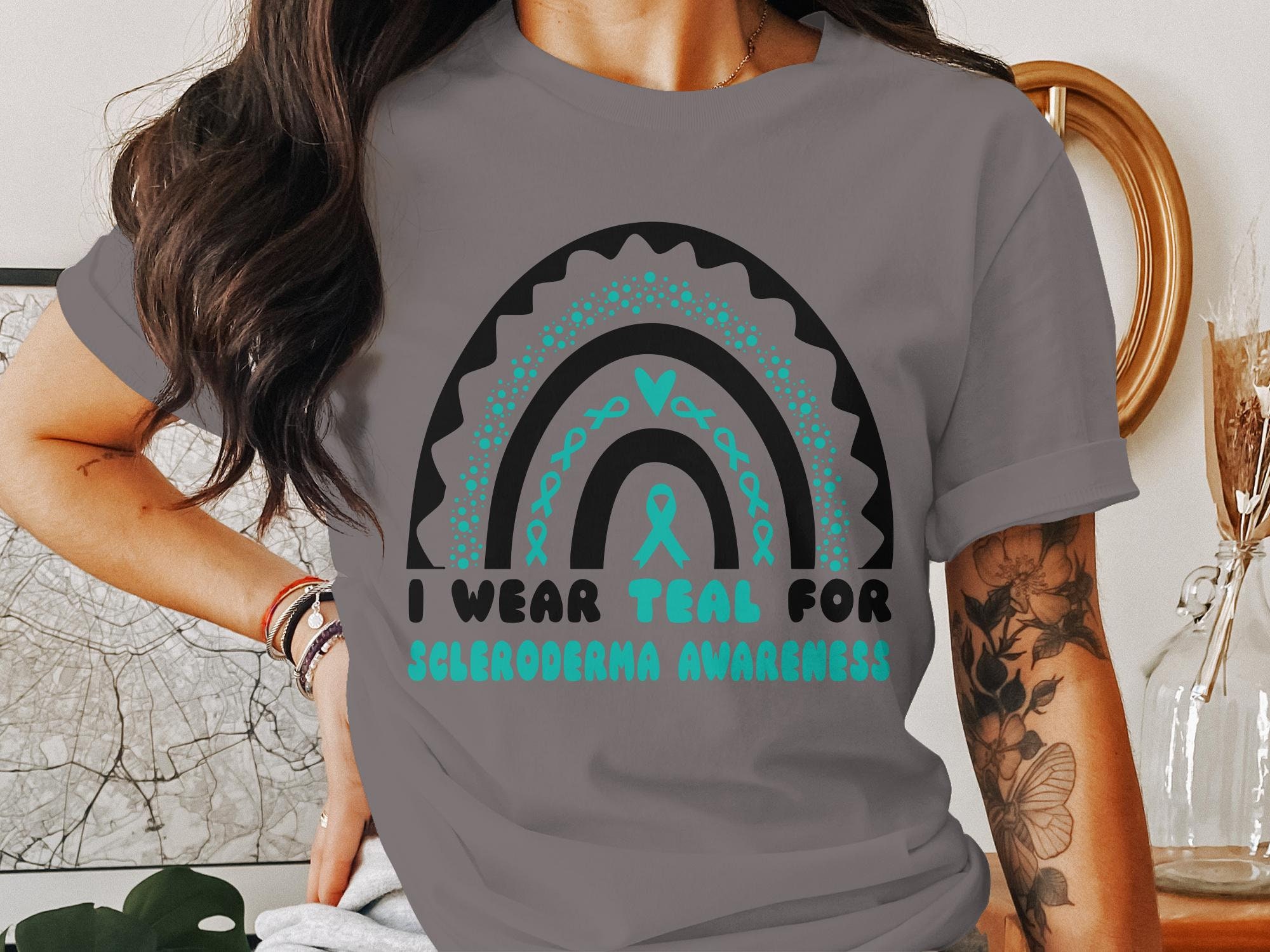 I Wear Teal for Scleroderma Awareness Svg Png - Etsy