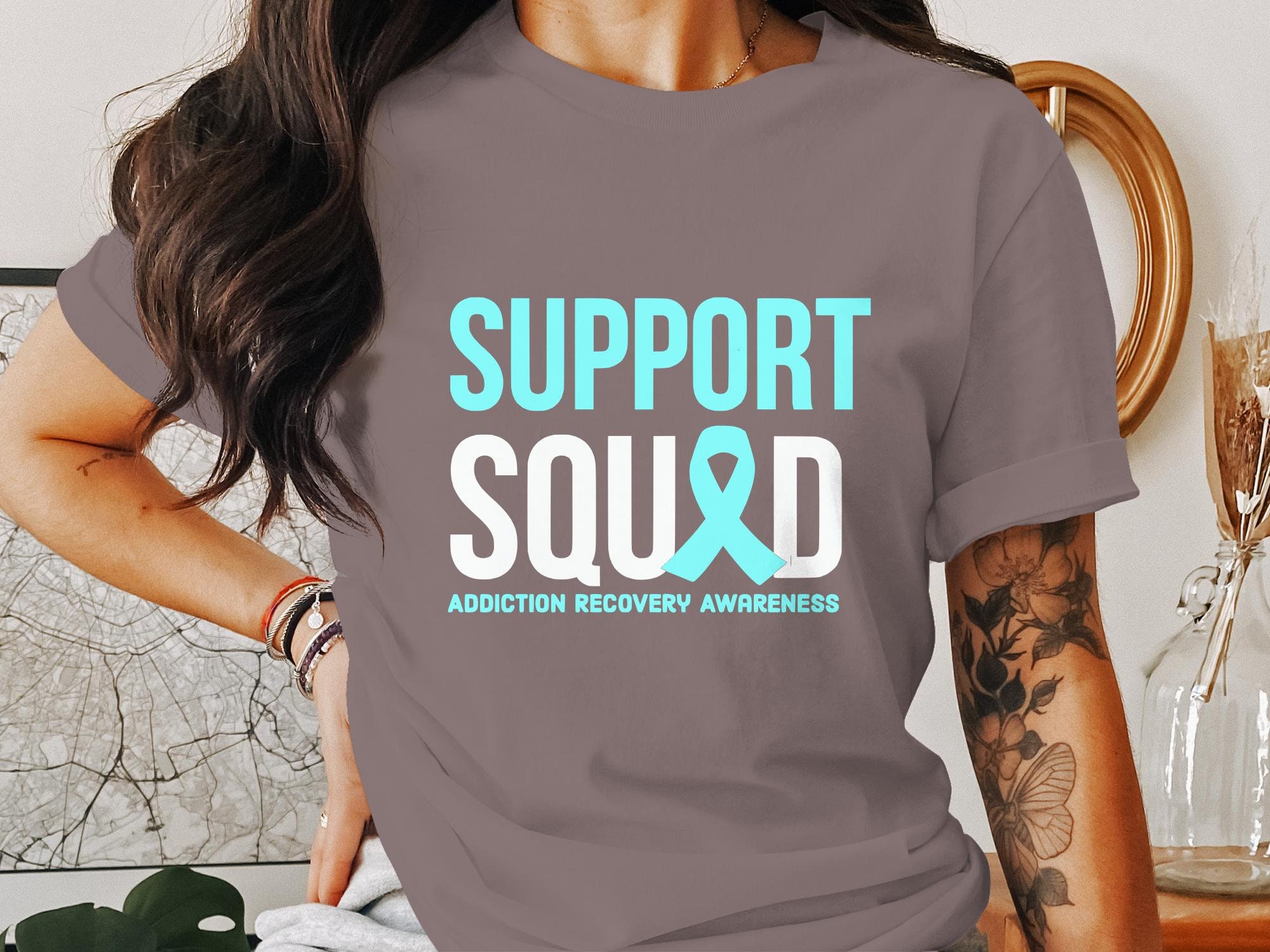 Support Squad Addiction Recovery Awareness Png Svg - Etsy