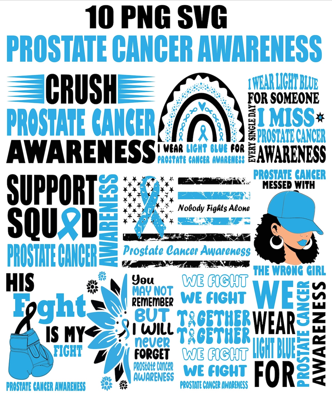 Prostate Cancer Awareness Bundle Svg Png , Prostate Cancer Svg Png ...