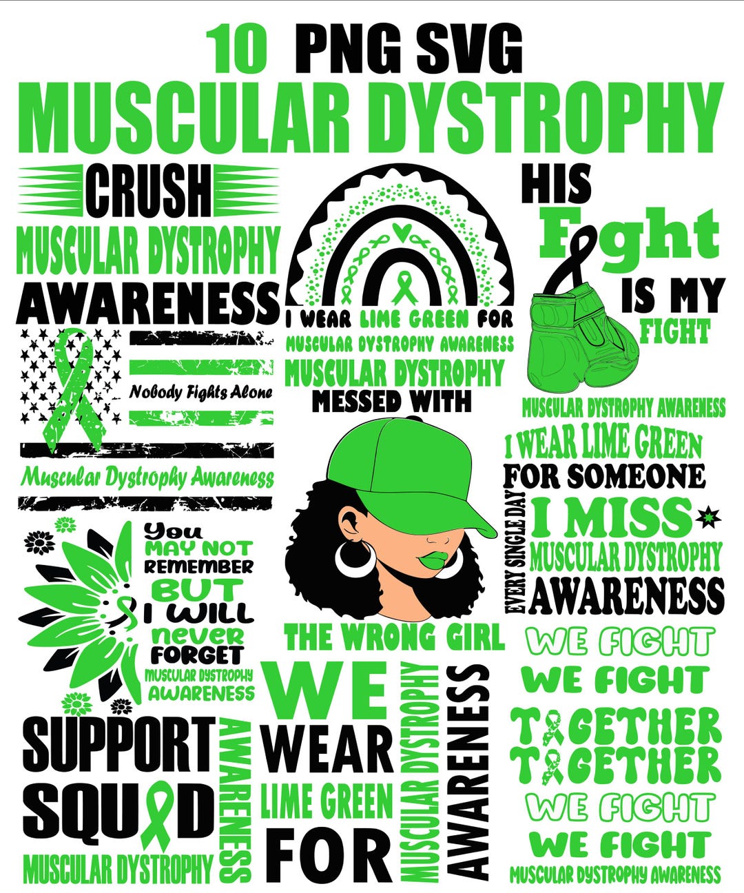 Muscular Dystrophy Awareness Bundle Svg Png , Muscular Dystrophy Svg ...