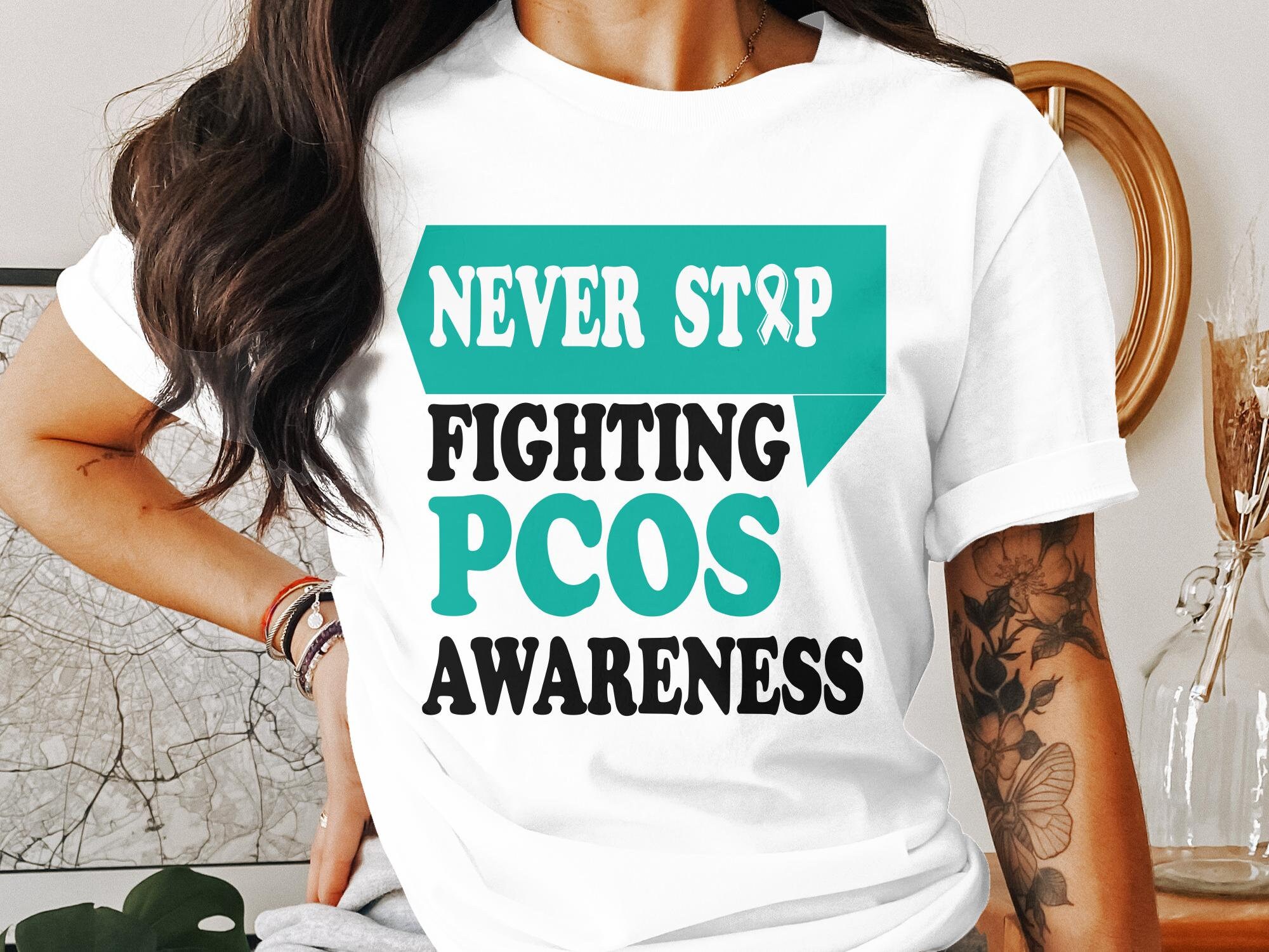 Never Stop Fighting Pcos Awareness Png Svg - Etsy