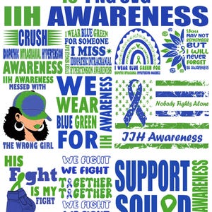 IIH Awareness Bundle: Warrior Support Svg Png (digital Download) - Etsy