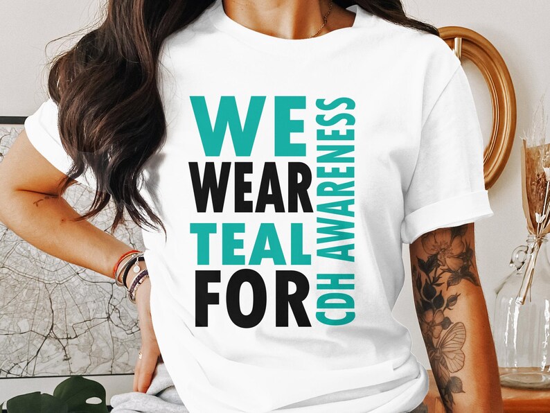 We Wear Teal for Cdh Awareness Png Svg - Etsy