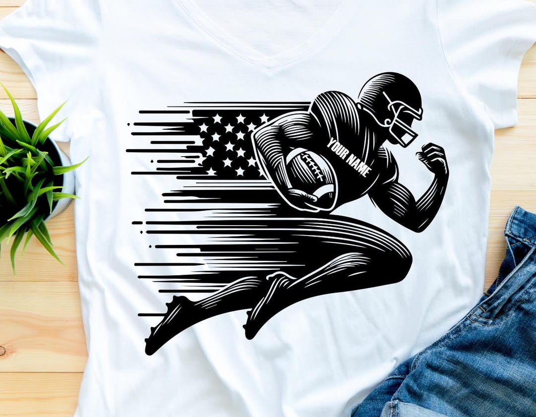 Football Player SVG PNG: Personalized Football Shirt Design (digital ...