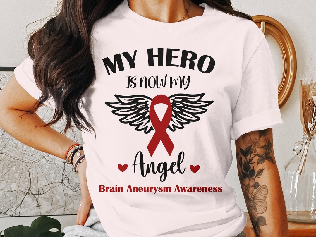 My Hero is Now My Angel Brain Aneurysm Awareness Svg Png - Etsy