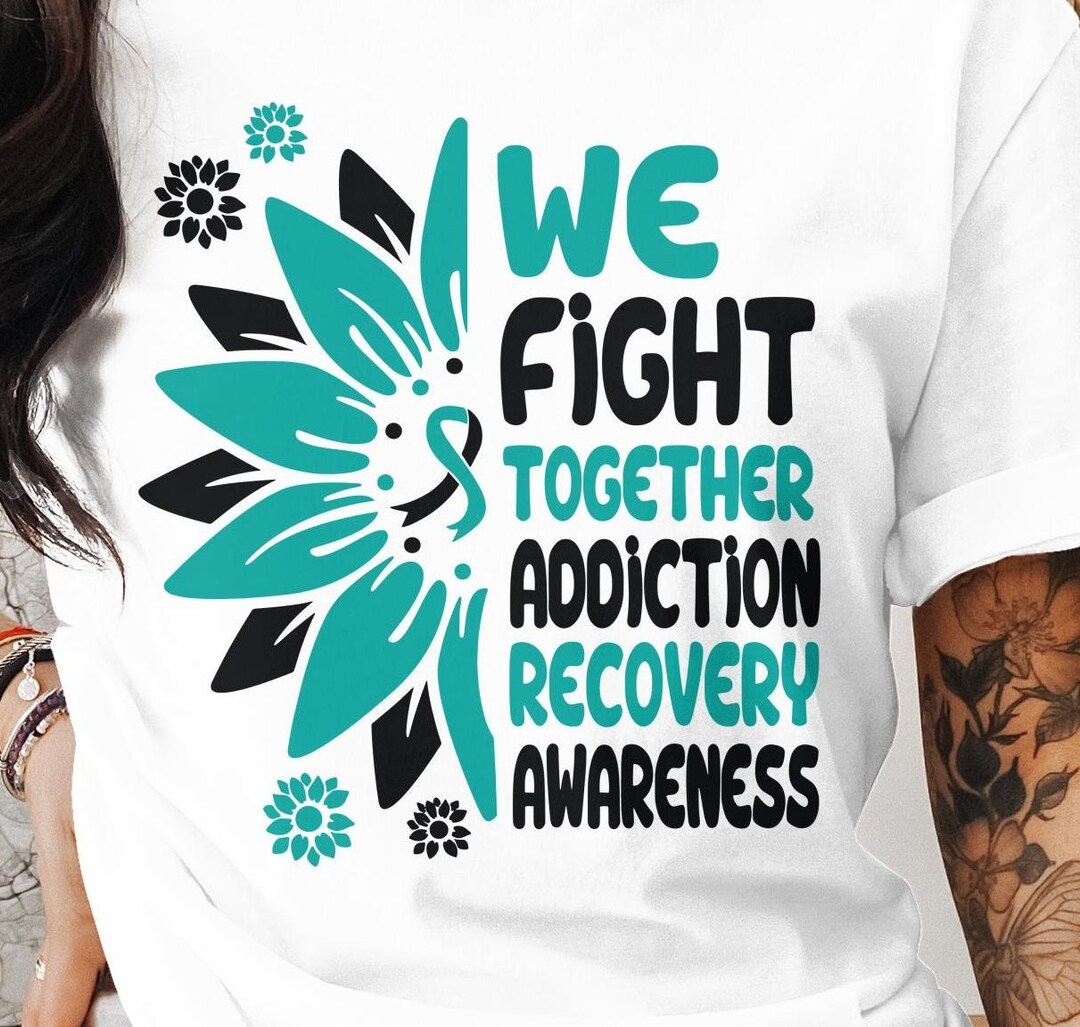 We Fight Together Addiction Recovery Awareness Svg Png - Etsy