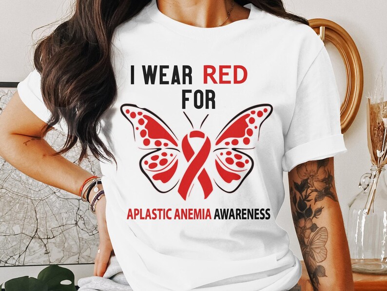 I Wear Red for Aplastic Anemia Awareness Png Svg - Etsy