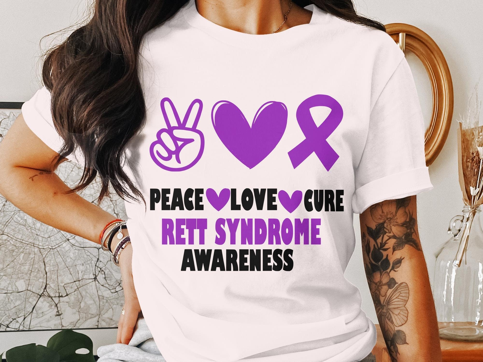 Peace Love Cure Rett Syndrome Awareness Png Svg - Etsy