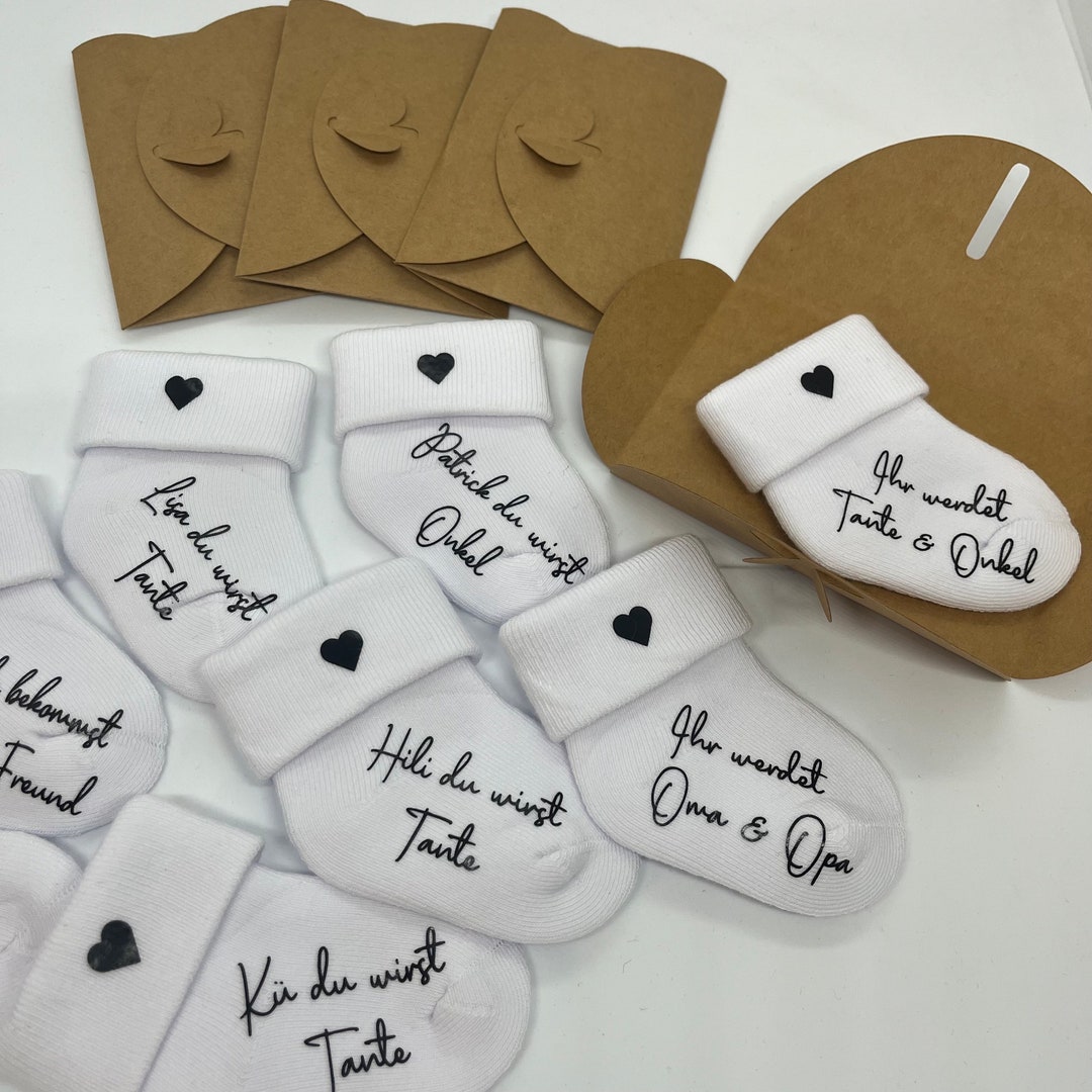 Announce Pregnancy I Personalized Baby Socks in Gift Box - Etsy