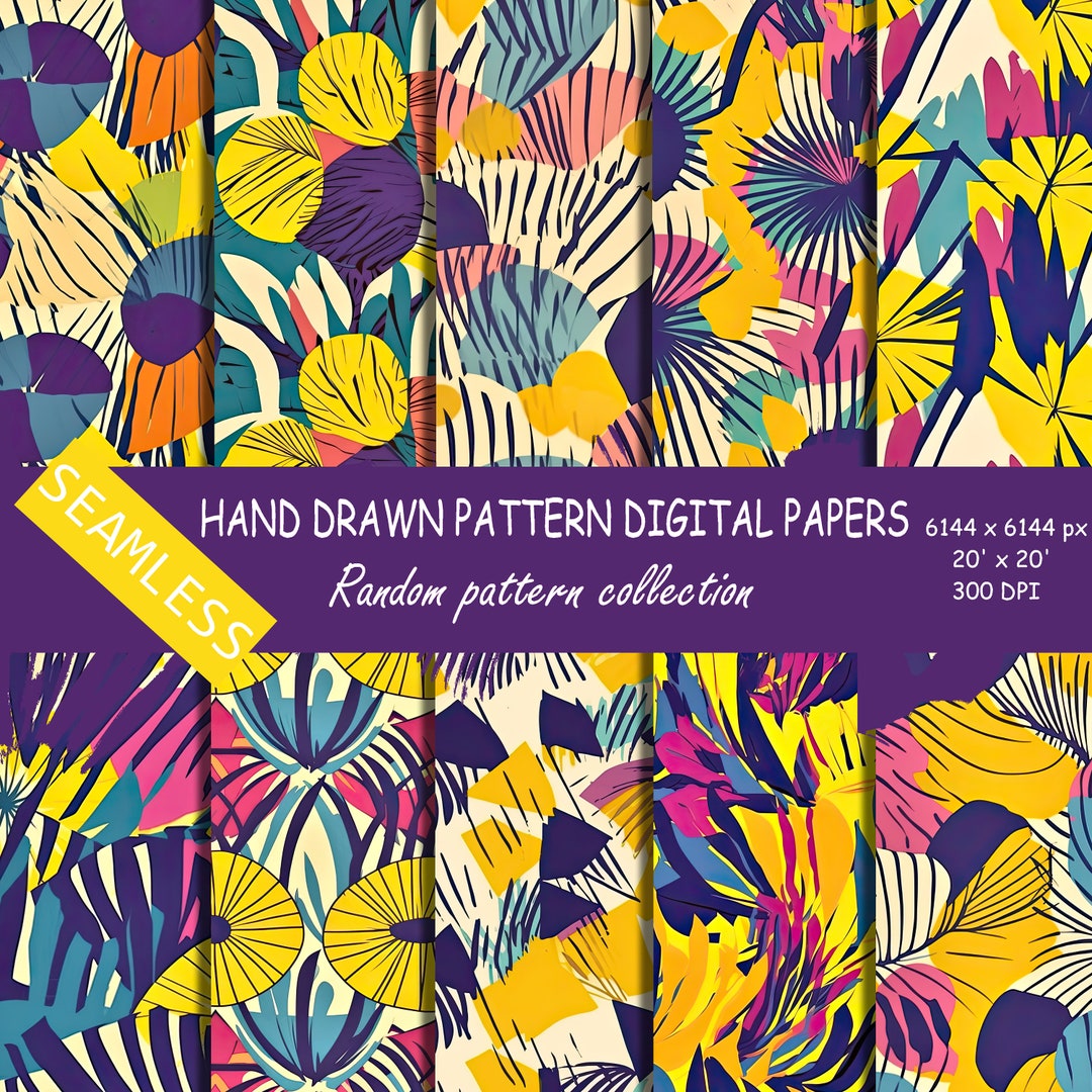 Pattern Party Digital Paper Pack - Etsy