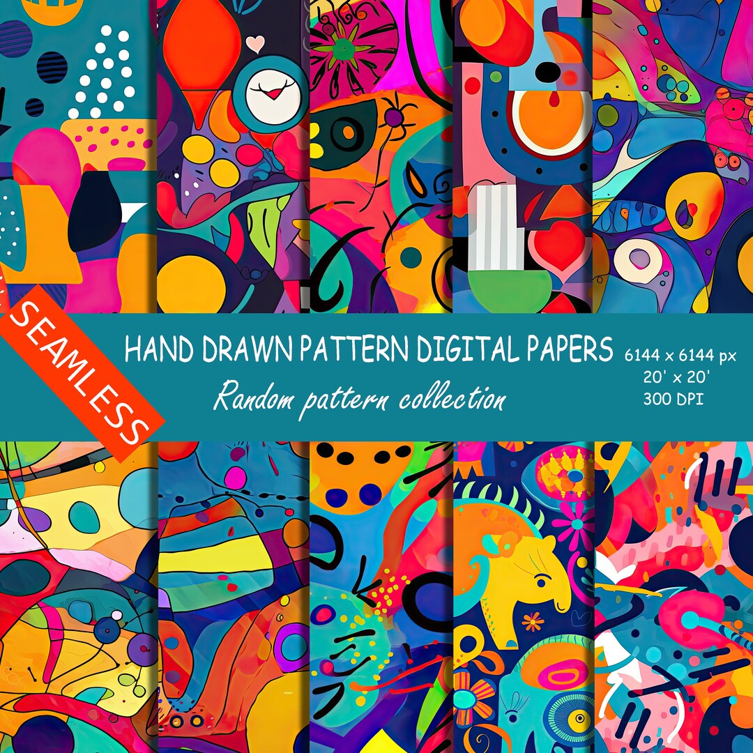 Pattern Parade Digital Paper Pack - Etsy
