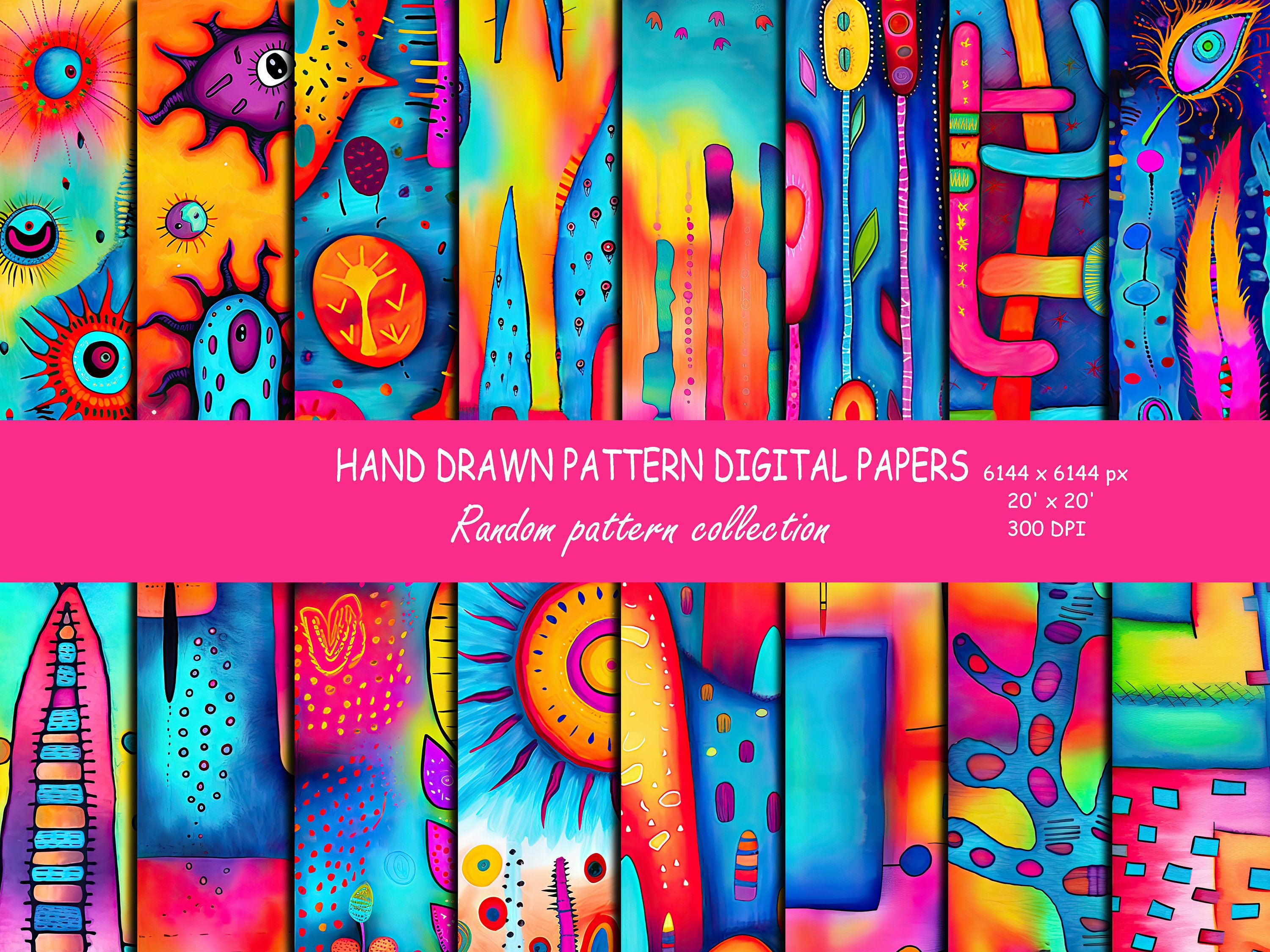 Wacky Wonders Digital Paper Pack - Etsy