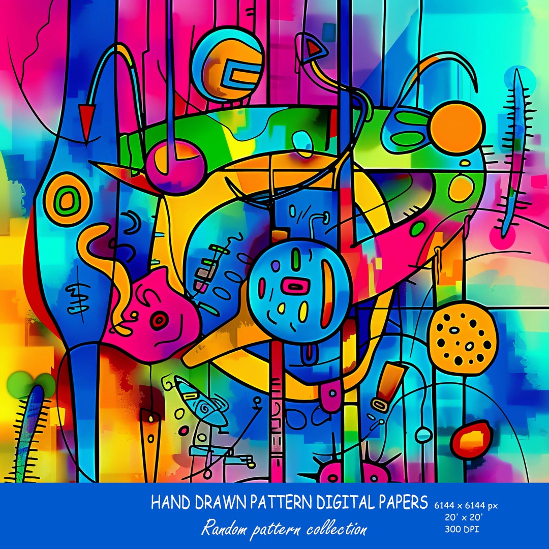 Weirdly Wonderful: Surreal Patterns for Dreamers. Digital Paper Pack ...