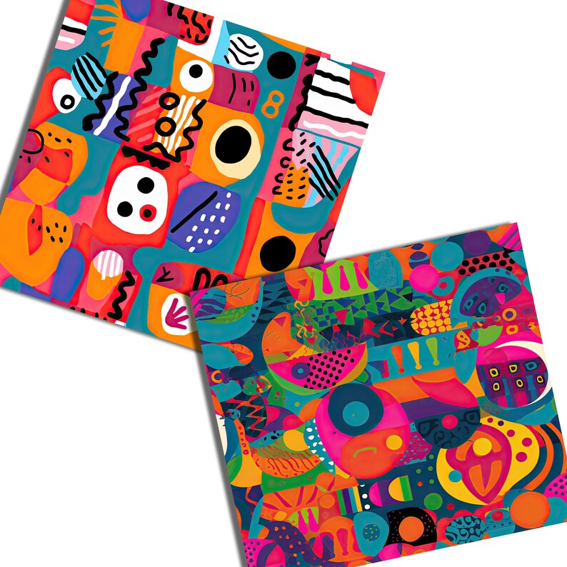 Jumble Joy Collection: Digital Printable Paper Pack With 10 Patterns ...