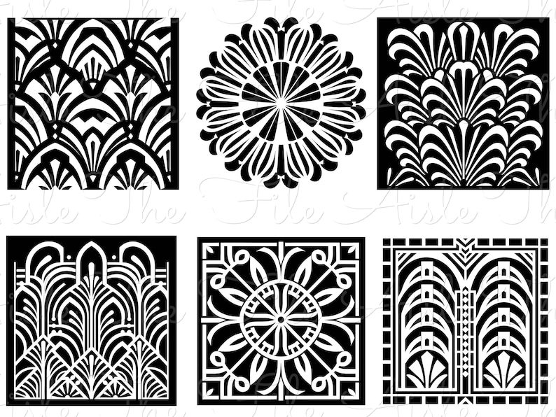 Gatsby Glam Art Deco Digital Paper Pack - Etsy