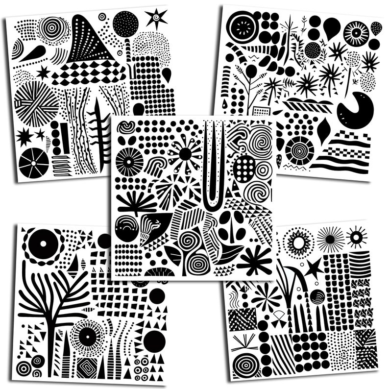 Digital Doodles Paper Pack - Etsy