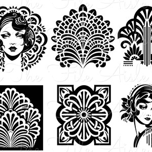 Gatsby Glam Art Deco Digital Paper Pack - Etsy