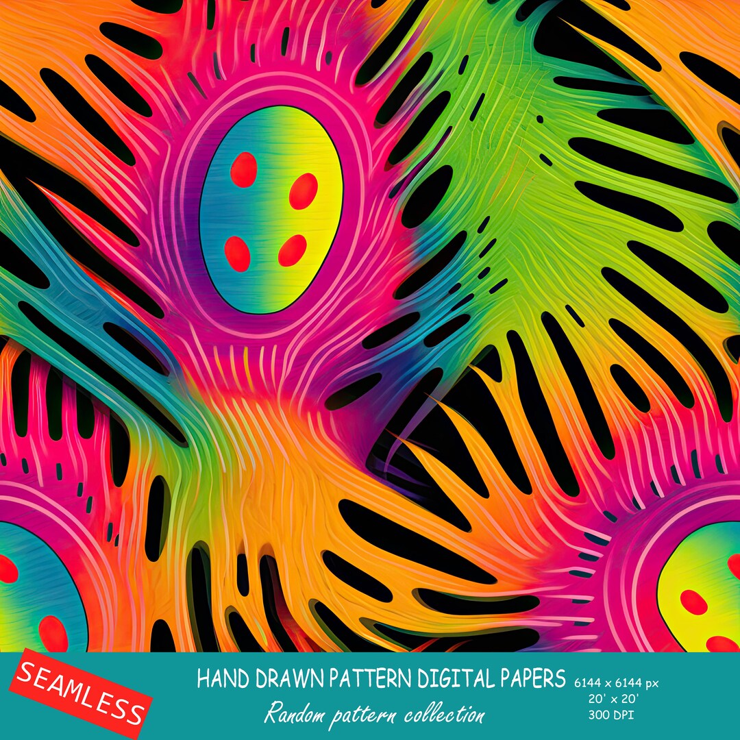 Colour Cascade Digital Paper Pack - Etsy