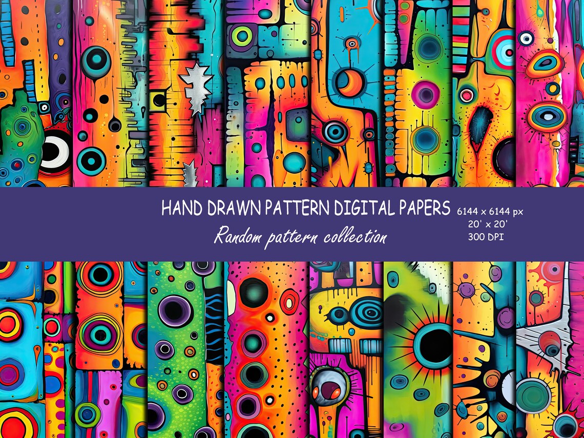 Abstract Alchemy Digital Paper Pack - Etsy