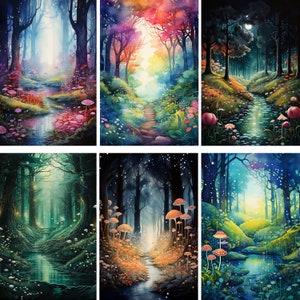Enchanted Forest Dreamscape Digital Paper Pack - Etsy