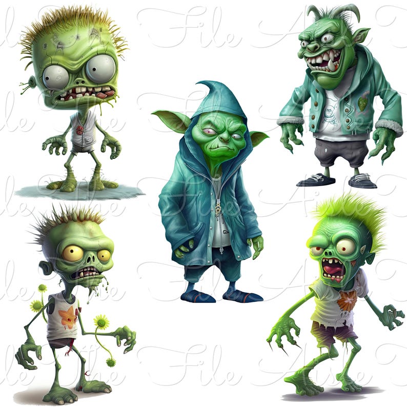 Creepy Companions Digital Paper Pack - Etsy