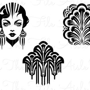 Gatsby Glam Art Deco Digital Paper Pack - Etsy