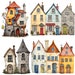 Watercolour Whimsy Houses Digital Paper Pack - Etsy