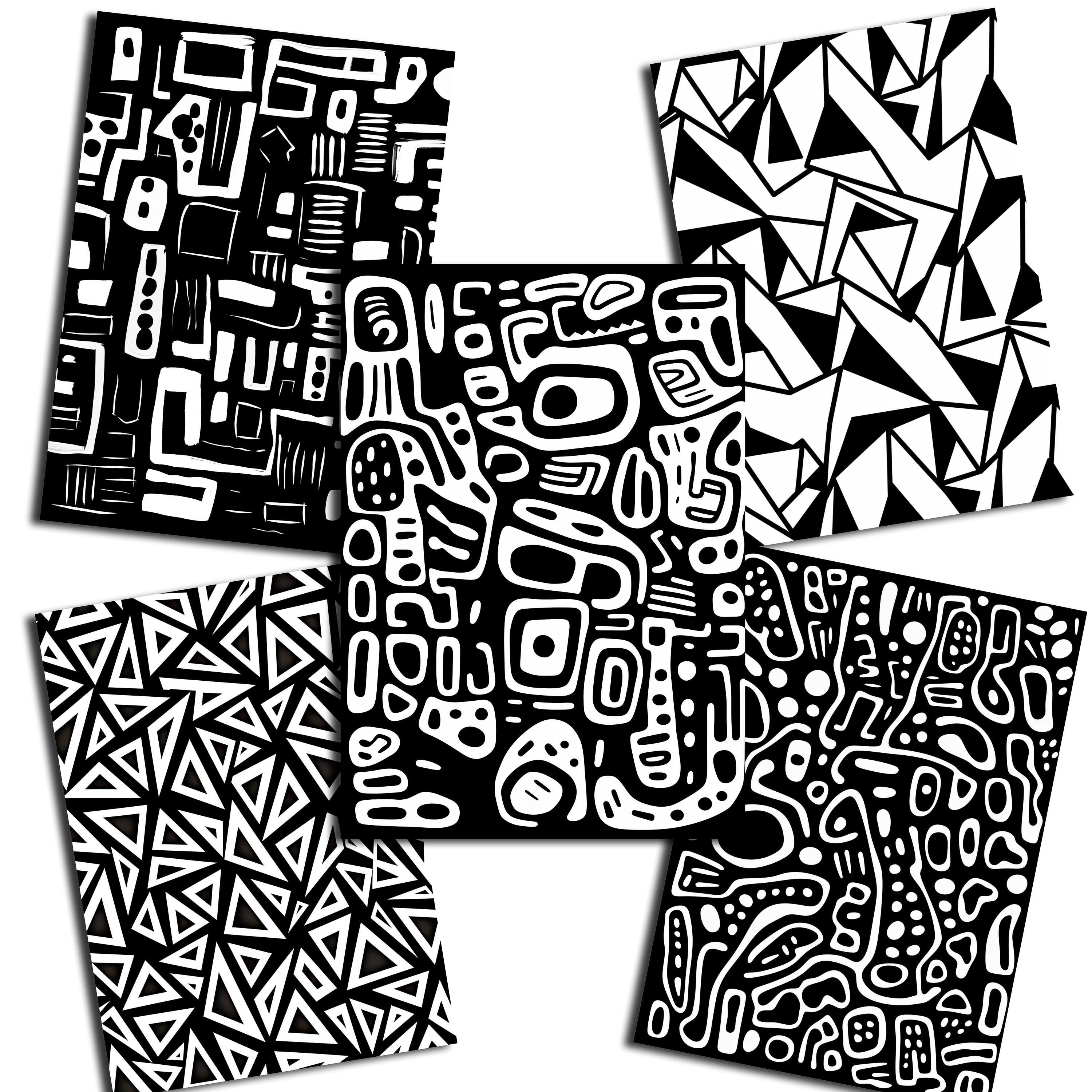 Monochrome Madness Digital Paper Pack - Etsy