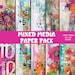 Mixed Media Printable Digital Paper Pack - Etsy