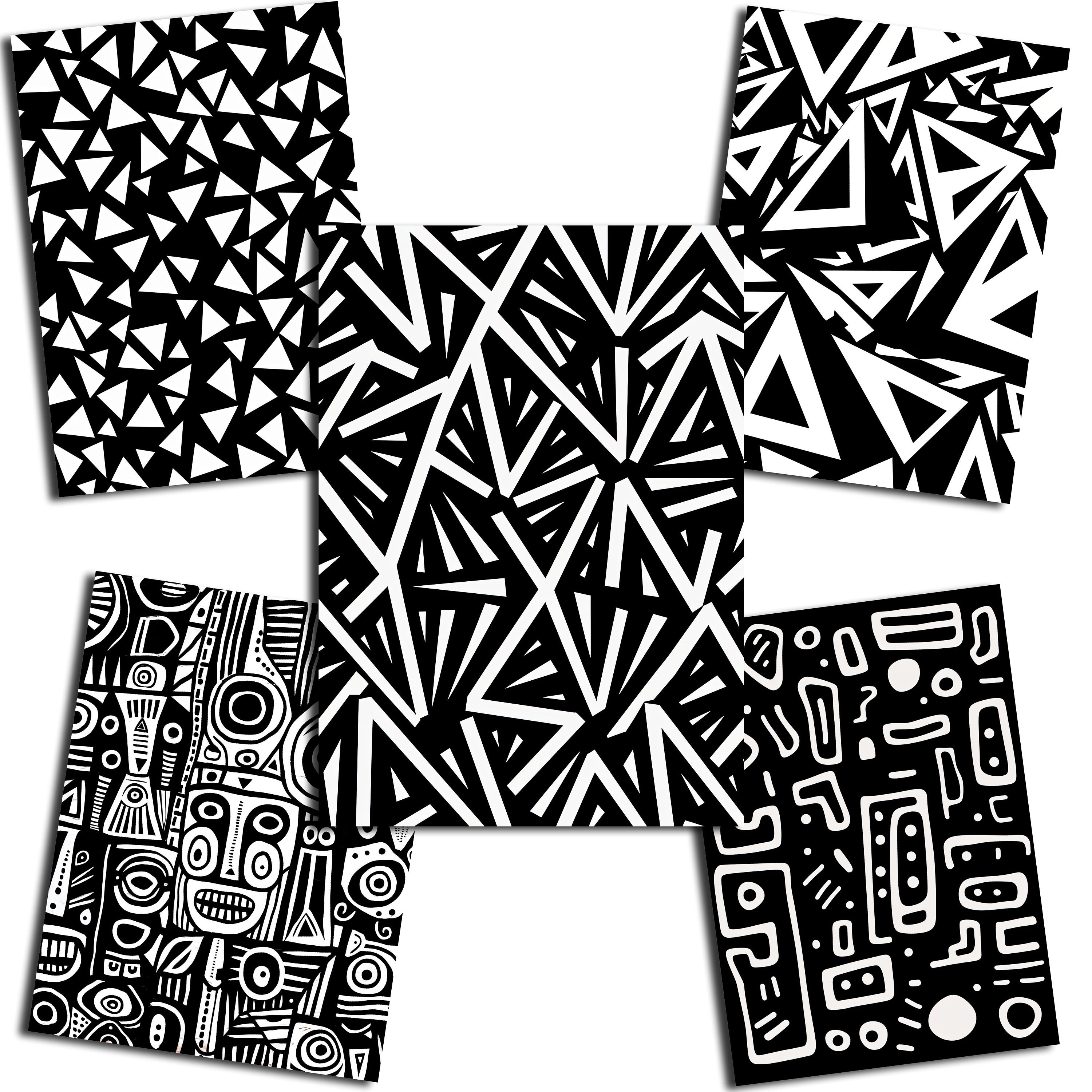 Monochrome Madness Digital Paper Pack - Etsy