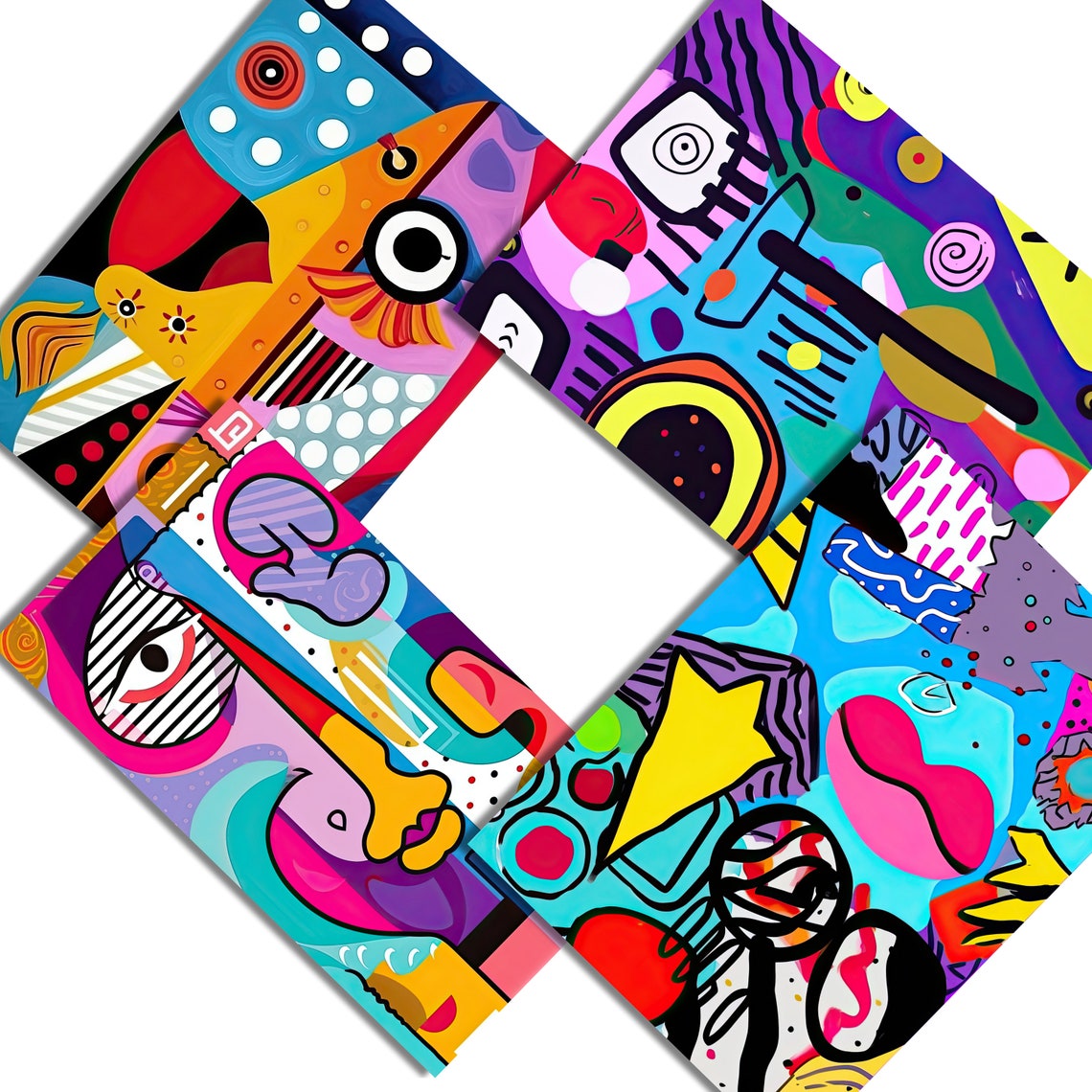 Random Frenzy: Digital Printable Paper Pack With 10 Patterns - Etsy