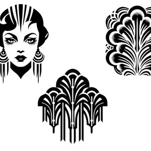 Gatsby Glam Art Deco Digital Paper Pack - Etsy