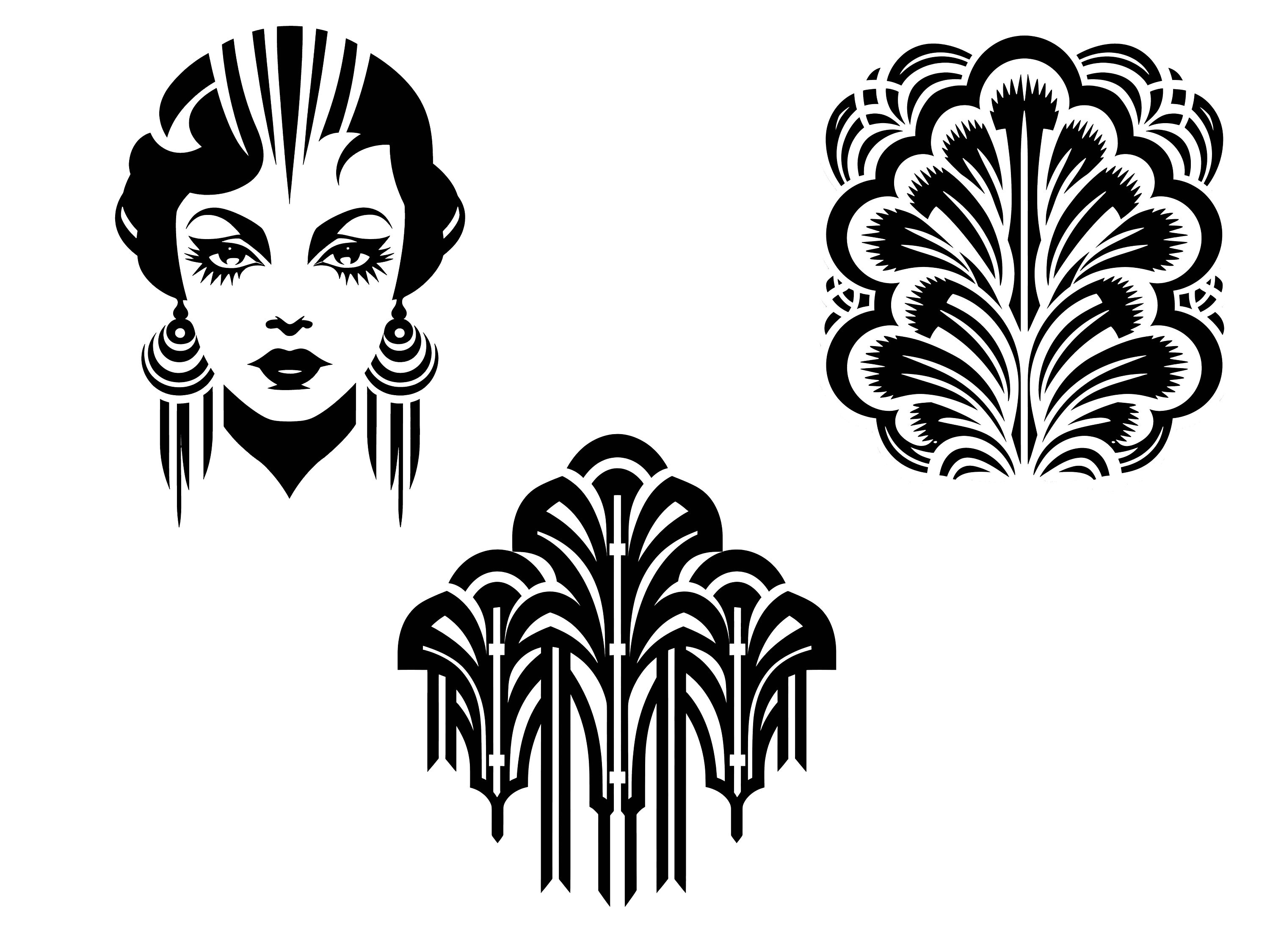 Gatsby Glam Art Deco Digital Paper Pack - Etsy